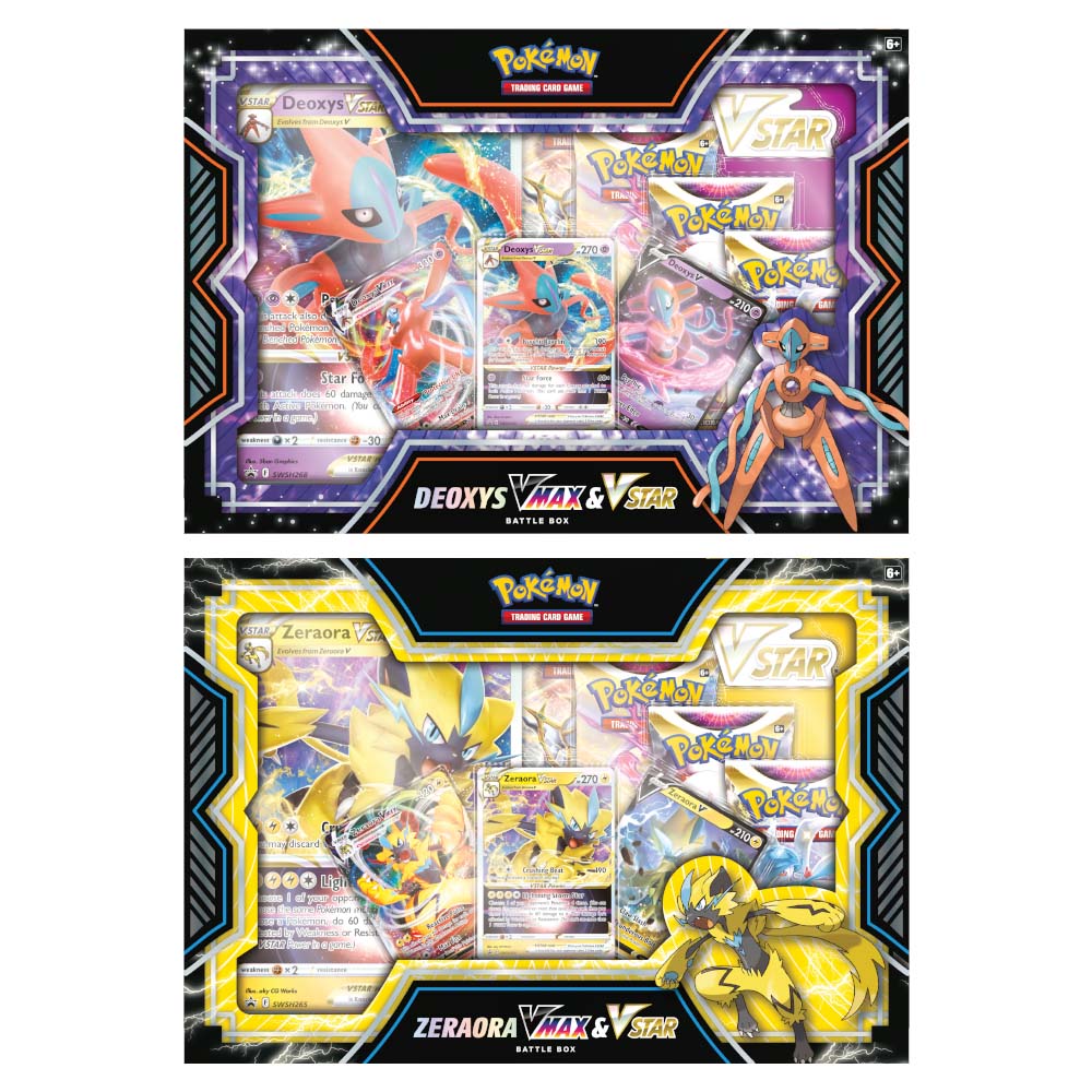 Pokémon: Deoxys/Zeraora VMAX & VSTAR Battle Box – Geek Stop (Pty) Ltd